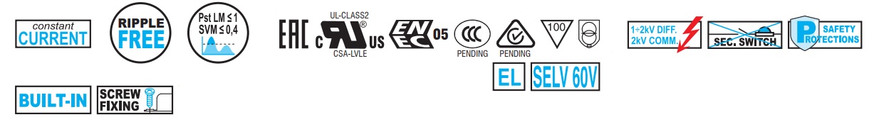 DC 12W BMU, 122790, 122792 quadratische Bauform